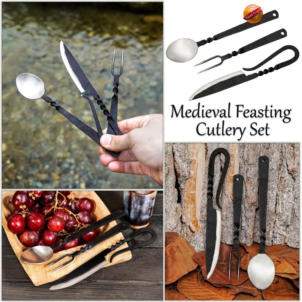 ⭐ Medieval Feasting Cutlery Set Stainless Steel - Medieval Shop at ...