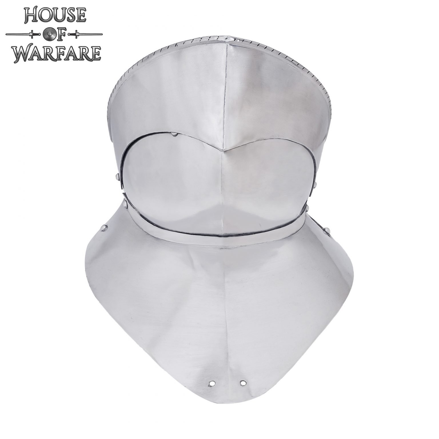 ⭐ 15th Century Hand Forged Steel Gorget with Pivoted Bevor - Medieval ...