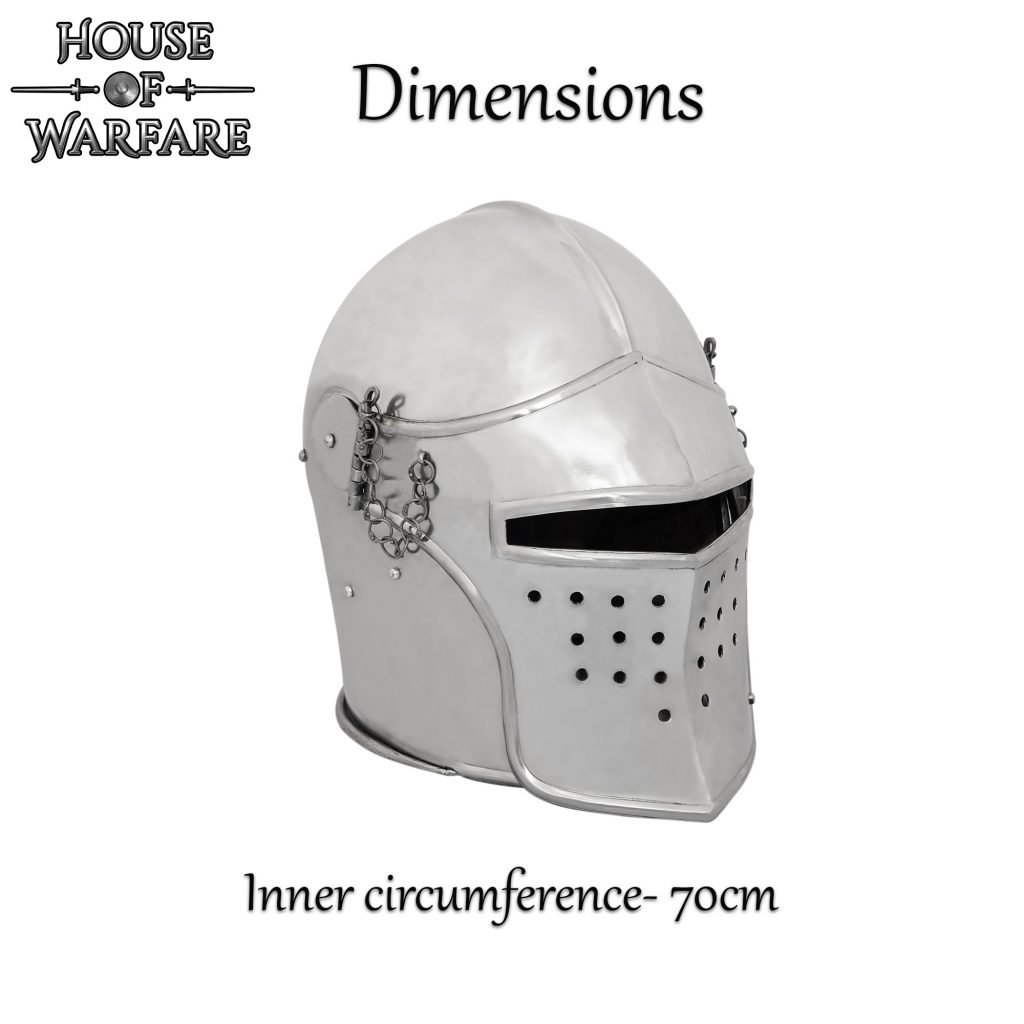 ⭐ Visored Bascinet Closed Combat Helmet - Medieval Shop at House of Warfare