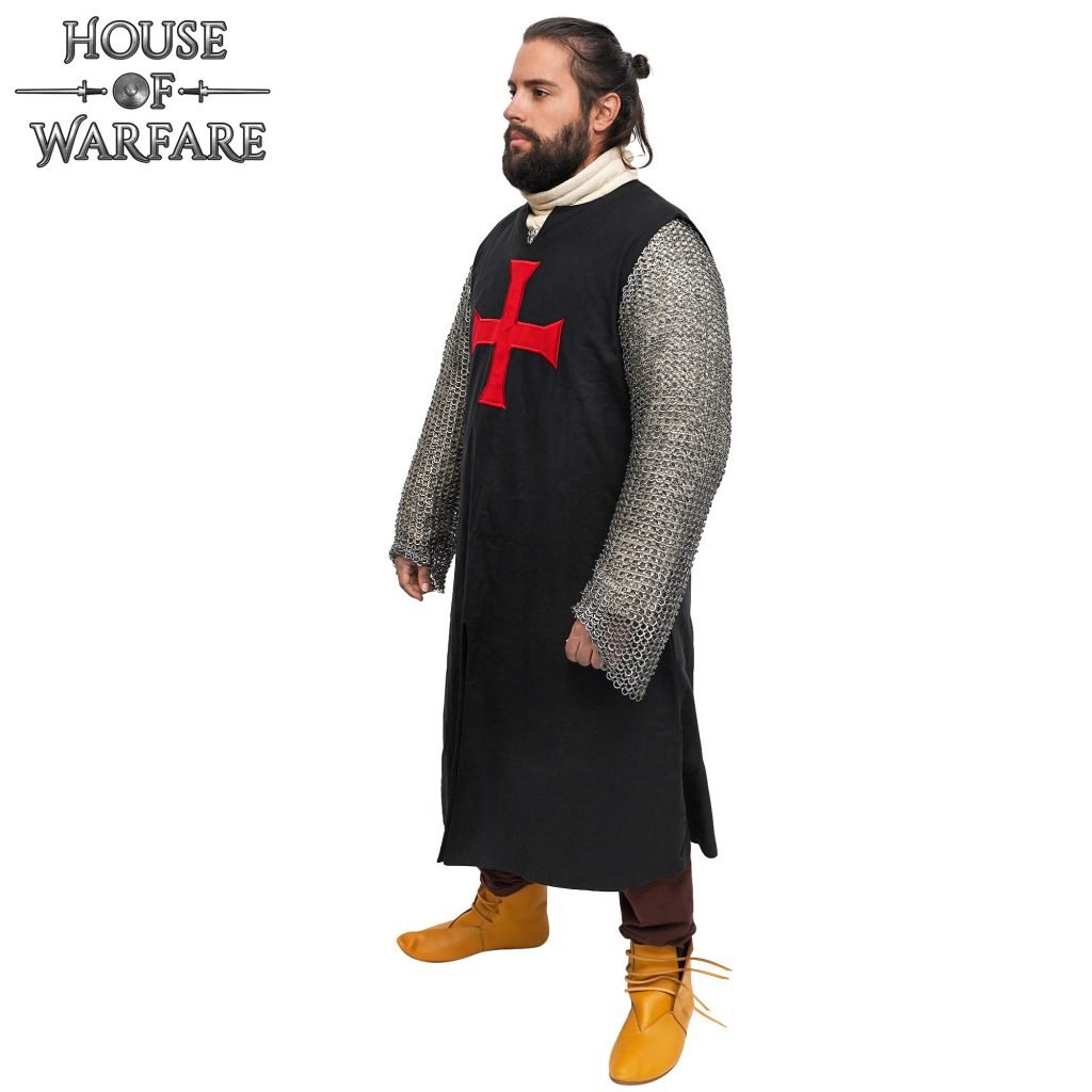 ⭐ Black Medieval Crusader Tabard / Surcoat - Medieval Shop at House of ...
