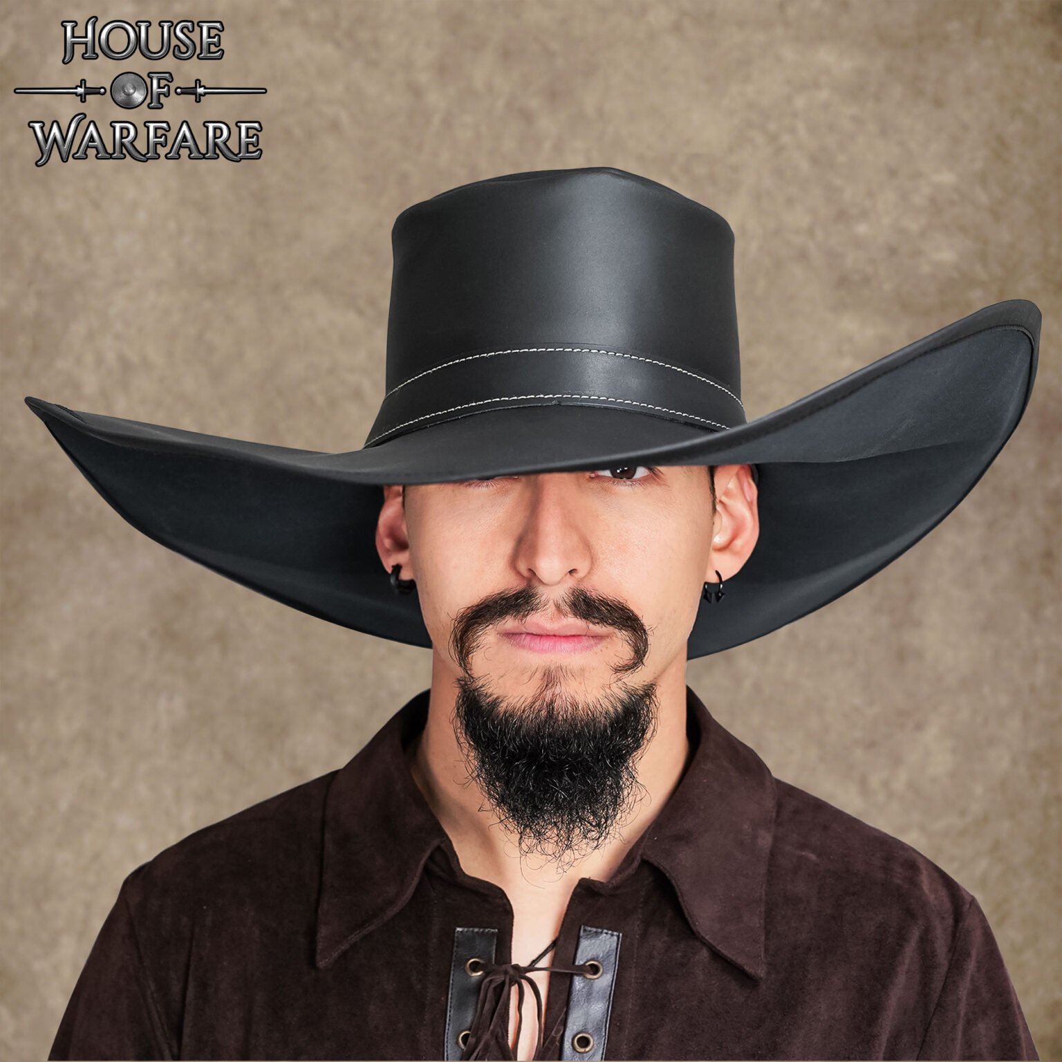 ⭐ "Alatriste" Genuine Leather Hat - Medieval Shop at House of Warfare