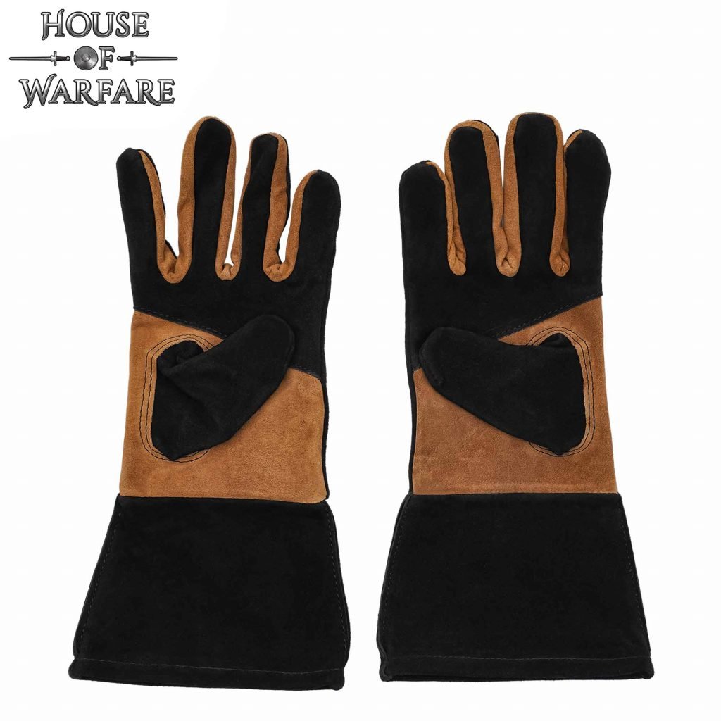 ⭐ Medieval Genuine Suede Leather Gloves - Medieval Shop at House of Warfare