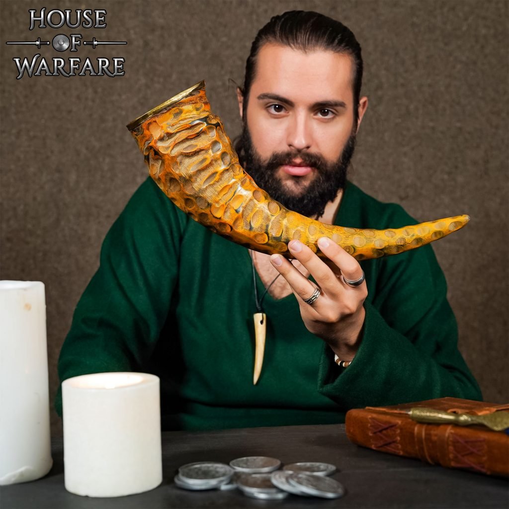 ⭐ Medieval Viking Genuine Drinking Buffalo Horn - Medieval Shop at ...