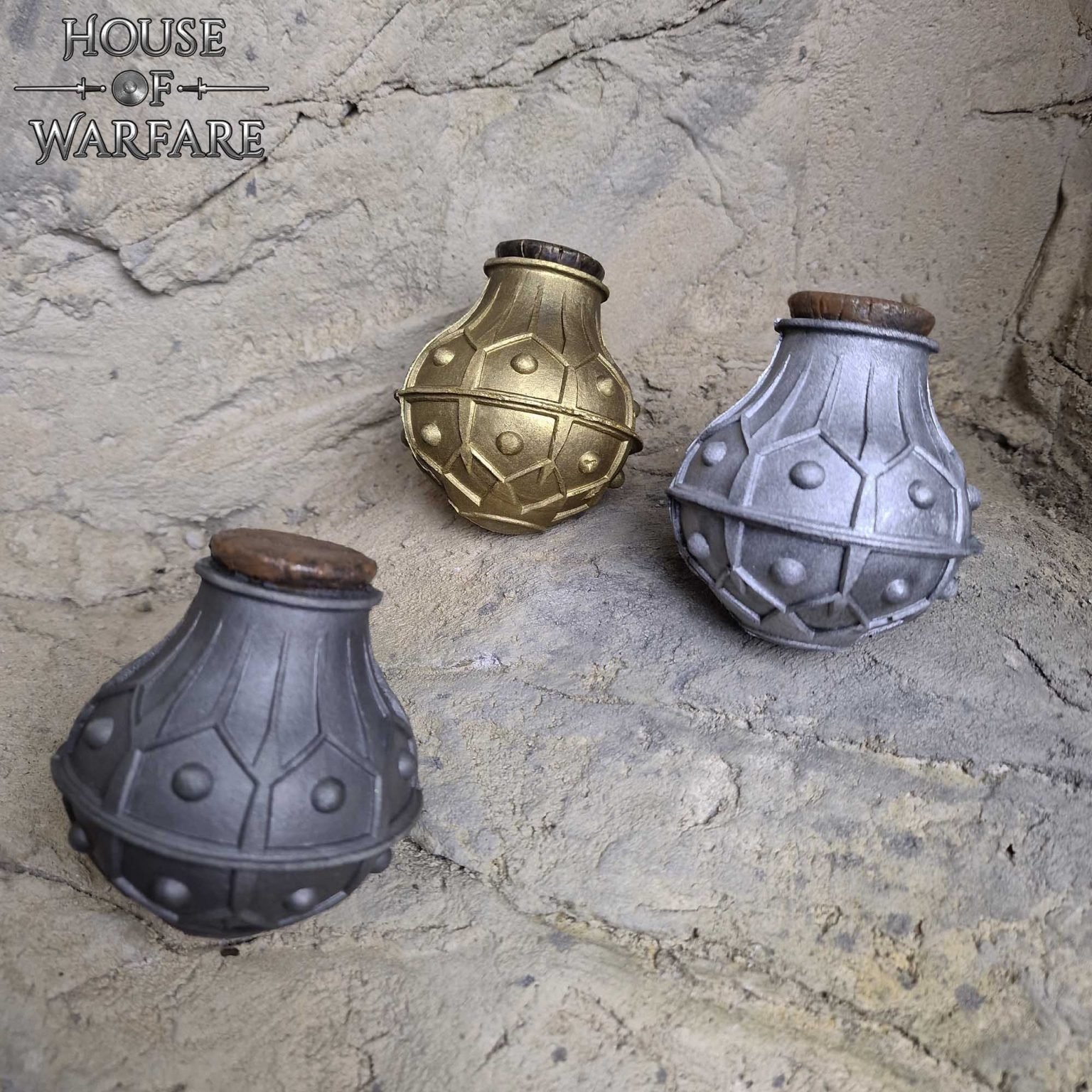 ⭐ LARP Cosplay Magic Potion Grenade Foam Silver - Medieval Shop at ...