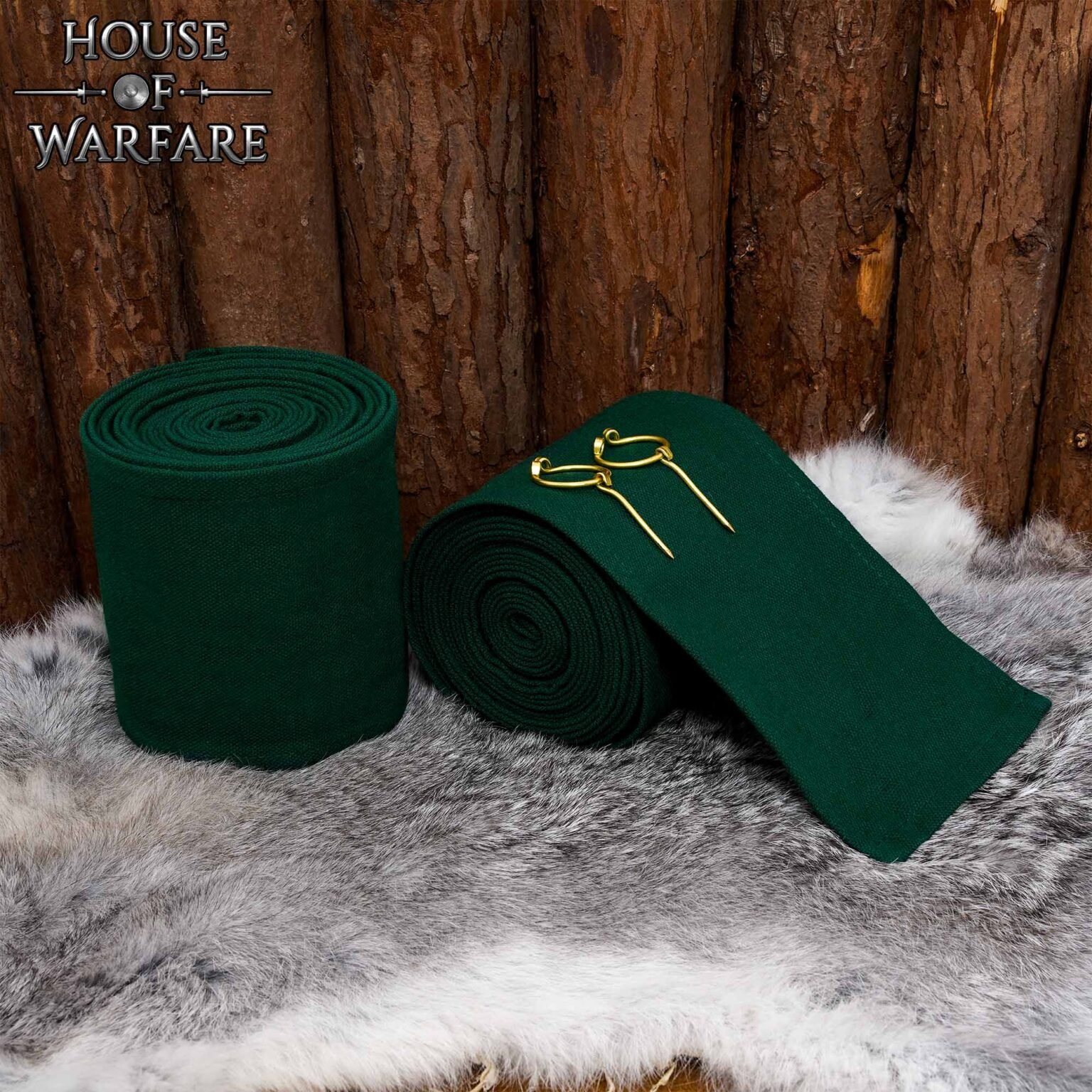 ⭐ Medieval Cotton Leg Wraps with Brass Fibula - Winingas Pair ...